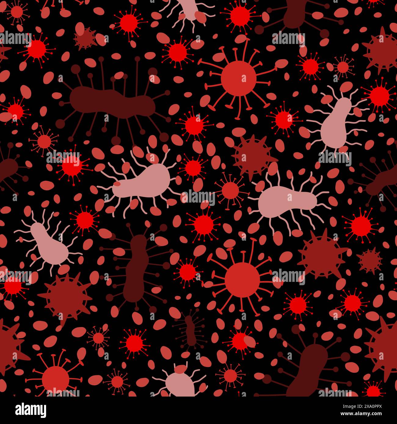 Medicine seamless bacteria pattern for wrapping paper and fabrics and ...