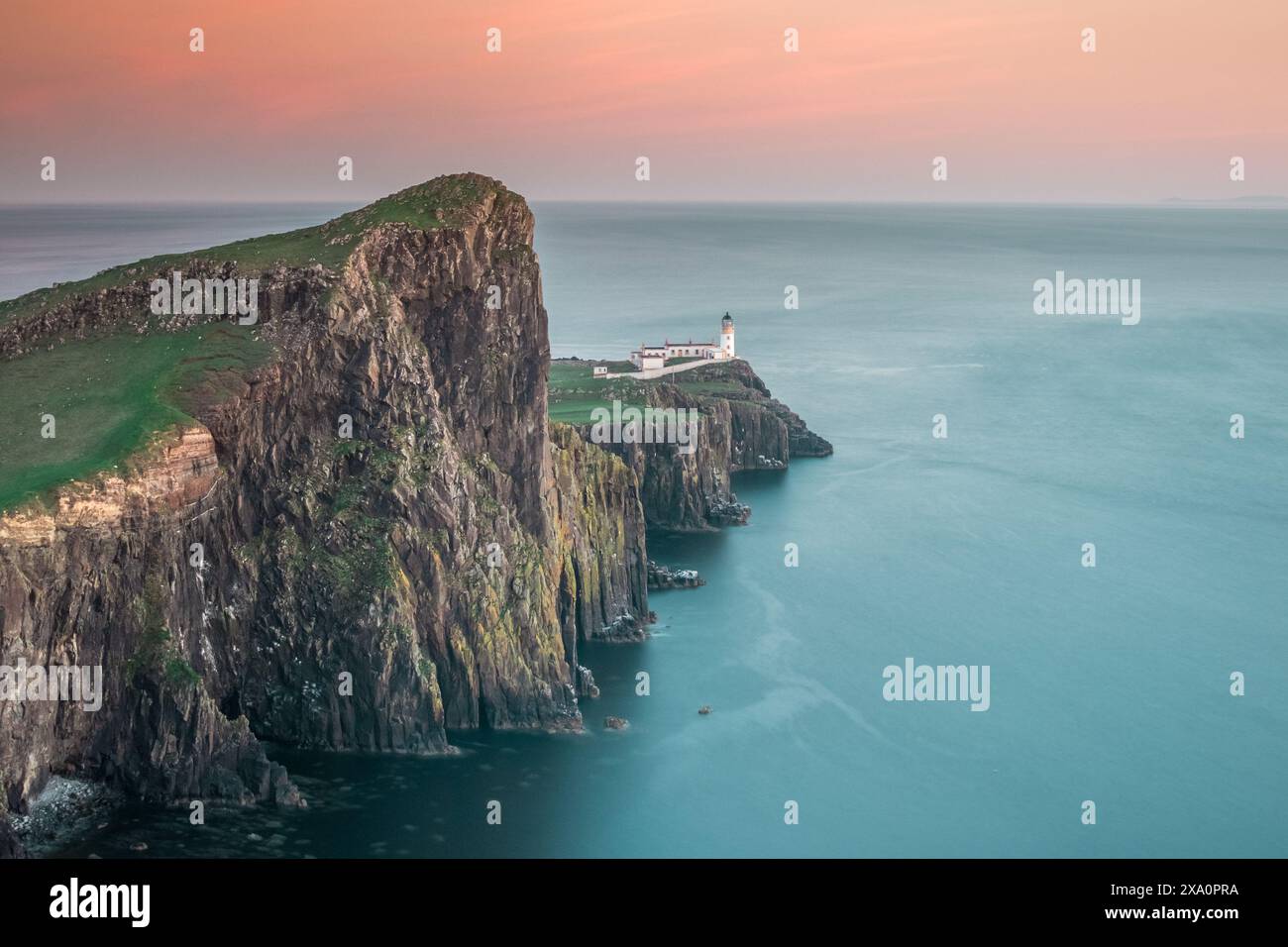 An aerial view of Neist Point Lighthouse from above Stock Photo - Alamy
