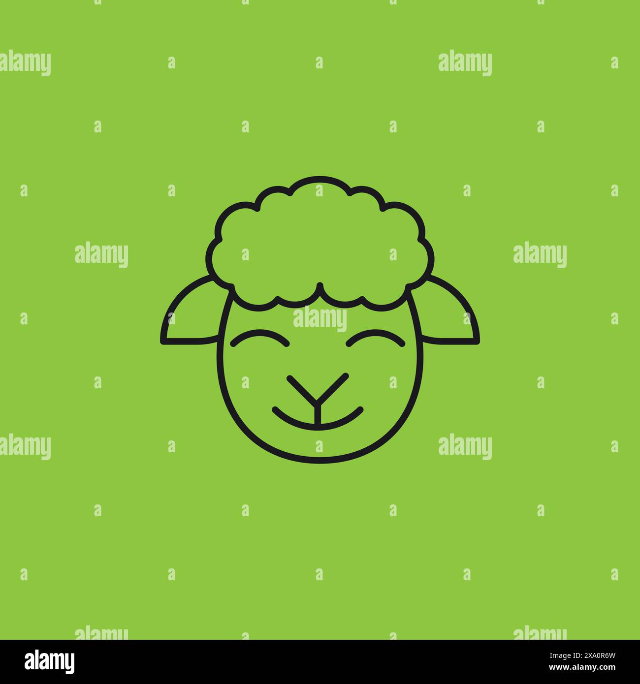 Vintage Sheep Side. Line Style. Vector Stock Vector Image & Art - Alamy