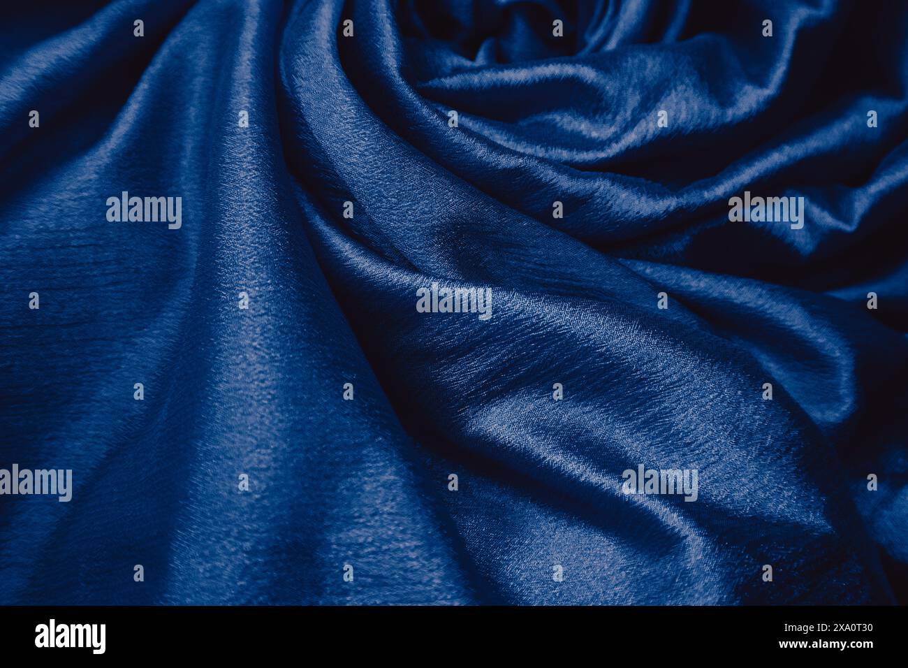 A blue silk fabric background Stock Photo - Alamy