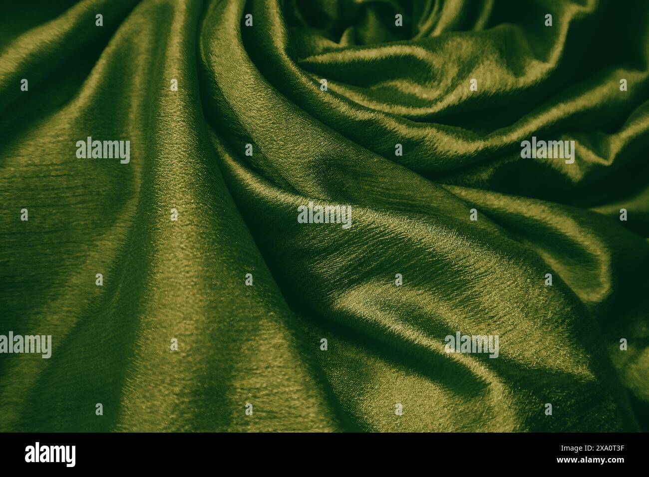 A green silk fabric background Stock Photo - Alamy