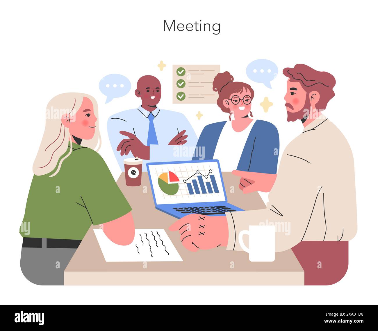 Meeting concept A collaborative workspace where diverse professionals ...