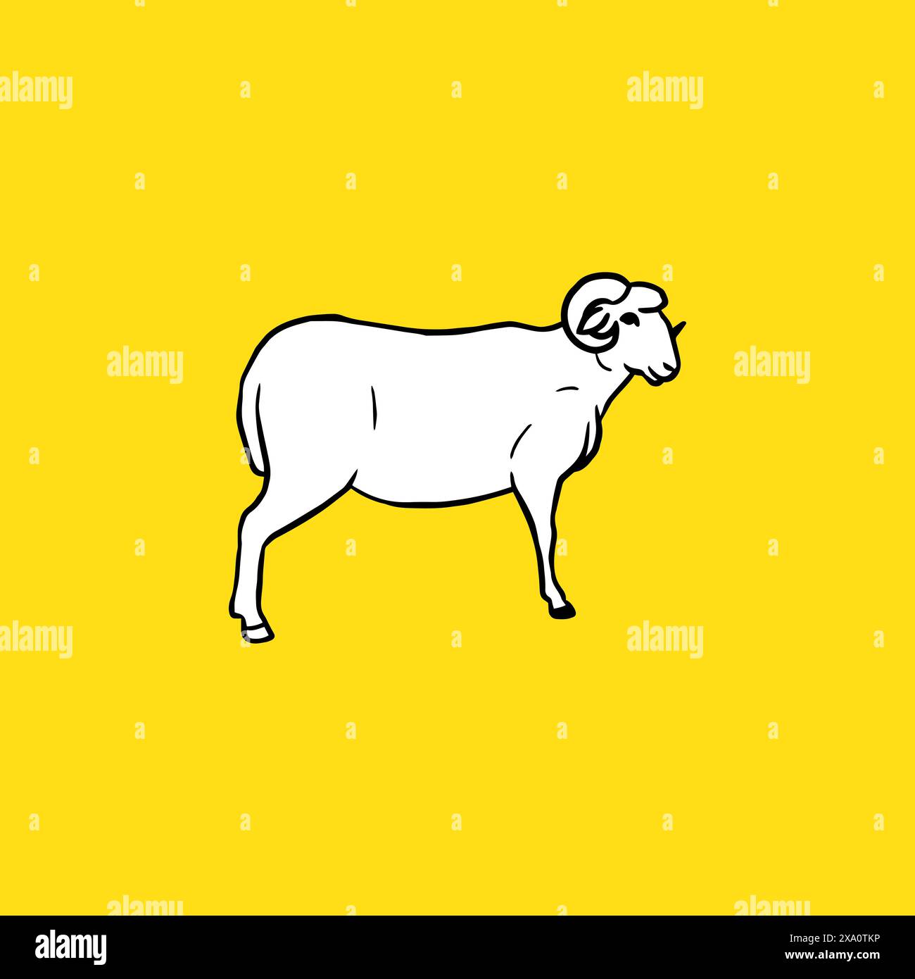 Vintage Sheep Side. Sketch and Drawing Style Stock Vector Image & Art ...