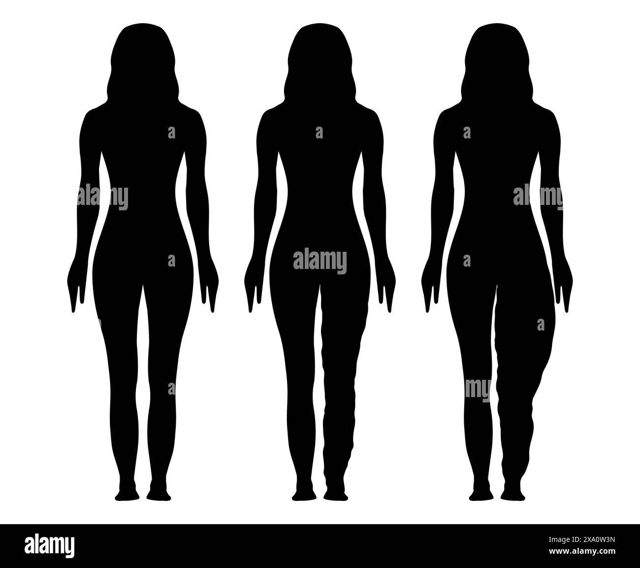 Fat woman silhouette hi-res stock photography and images - Alamy