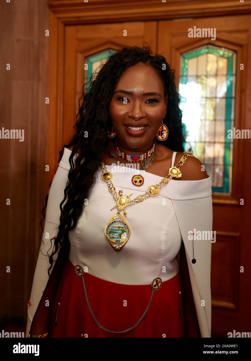Councillor Lilian Seenoi-Barr at the Guildhall in Derry City, after she ...