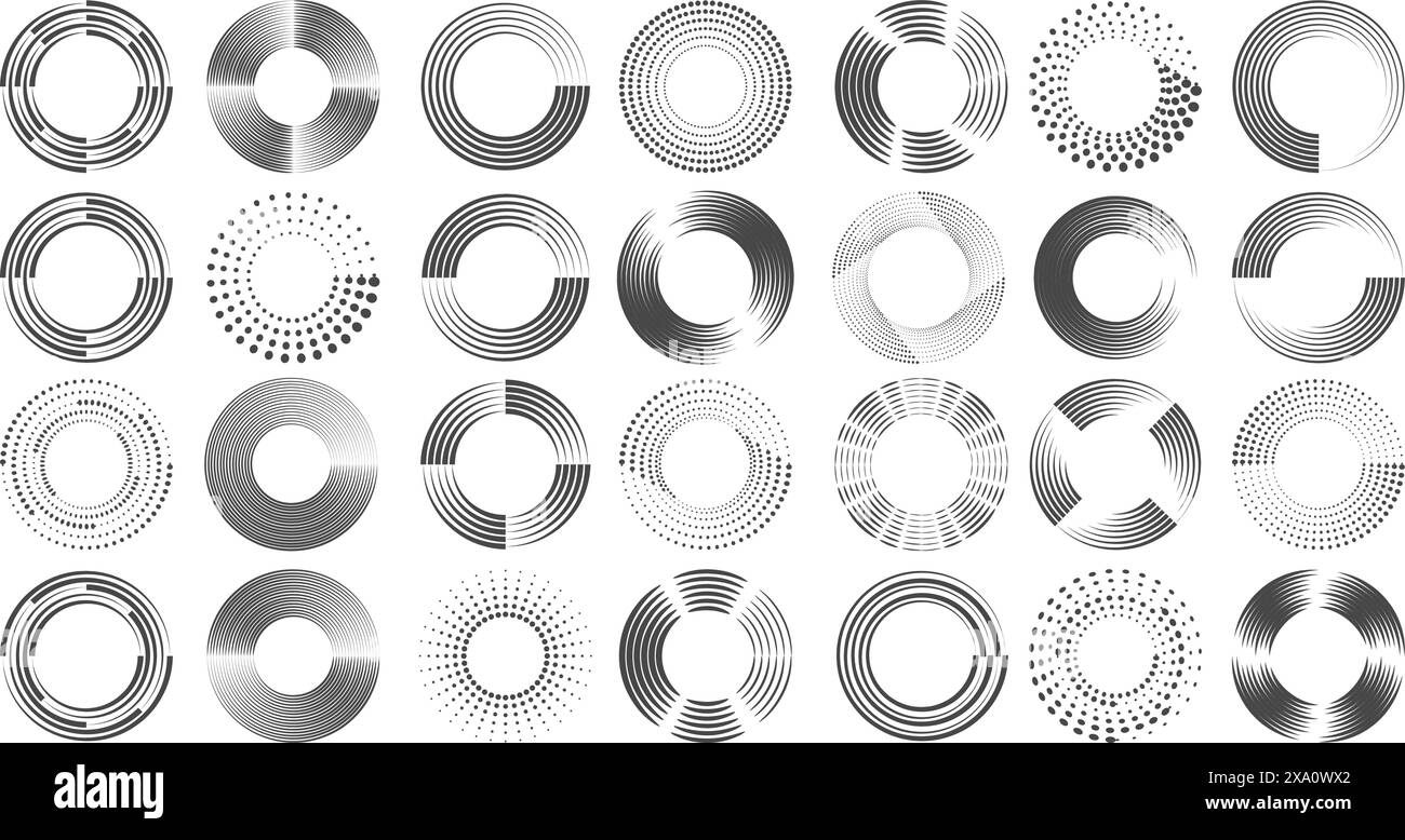 Speed lines circle frames Stock Vector Image & Art - Alamy