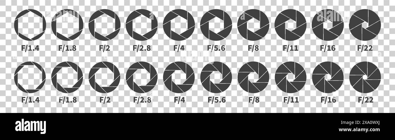 Camera lens diaphragm shutter aperture pictogram hi-res stock ...