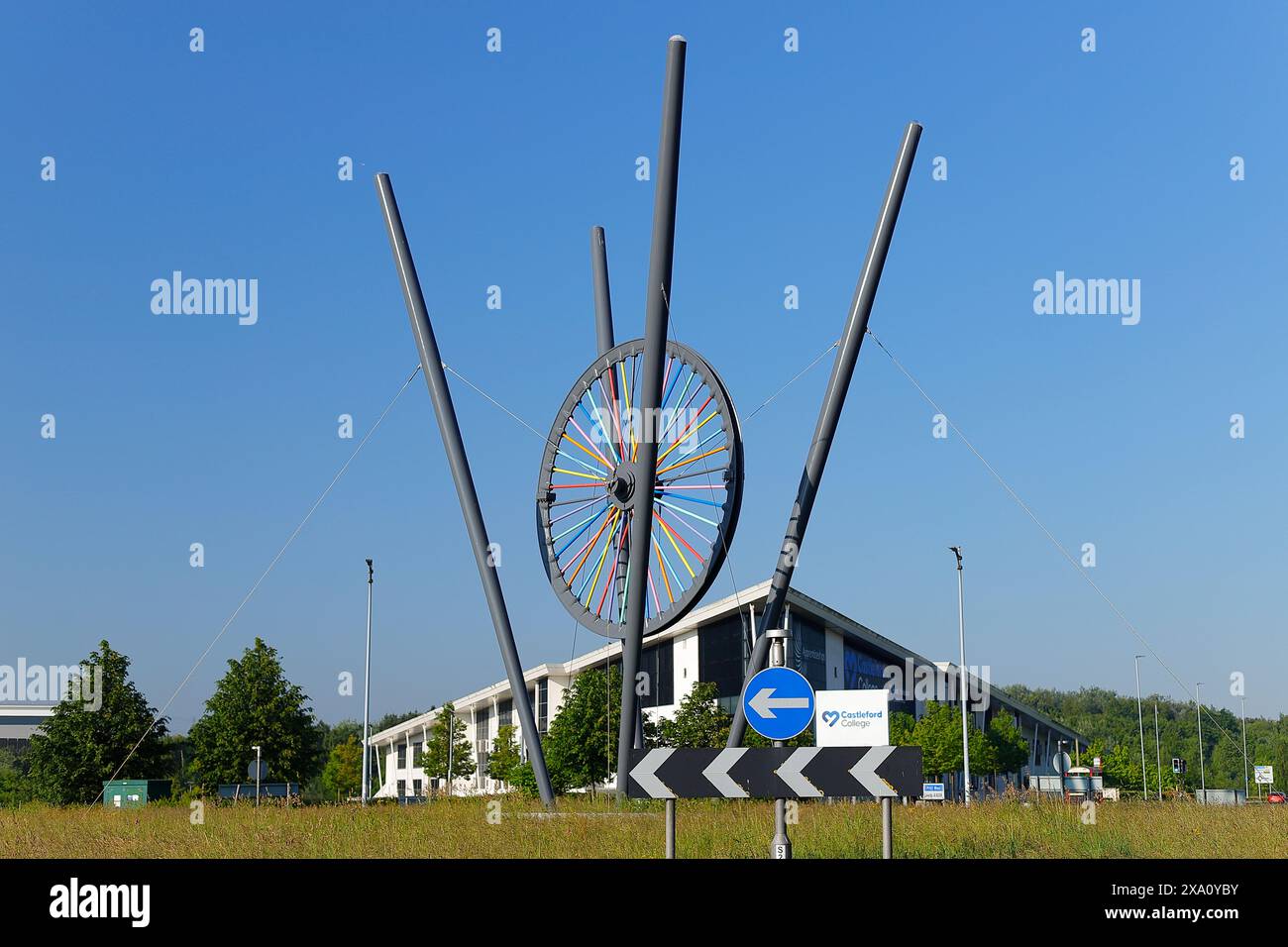 Glasshoughton Wheel Of Light near Castleford,West Yorkshire,UK Stock ...
