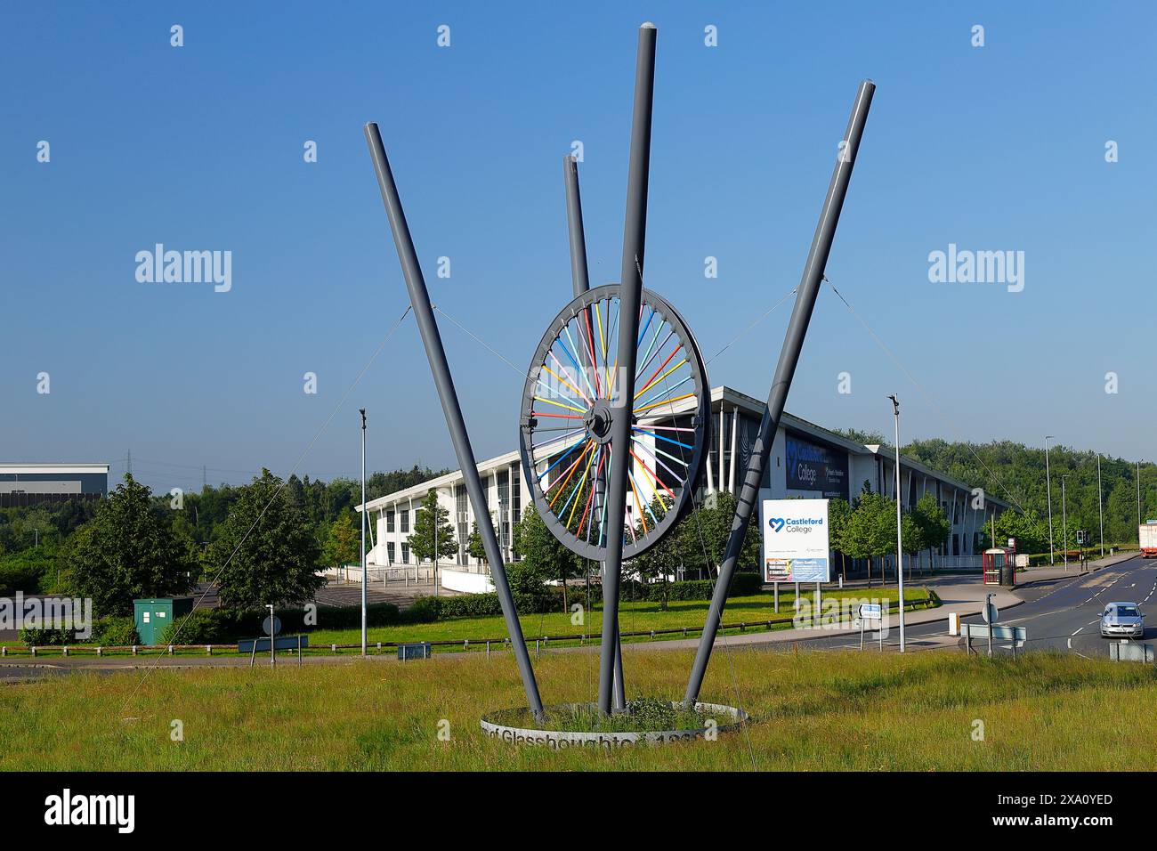 Glasshoughton Wheel Of Light near Castleford,West Yorkshire,UK Stock ...