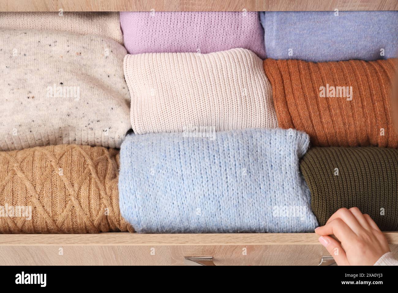 Chest drawers different folded hi-res stock photography and images - Alamy