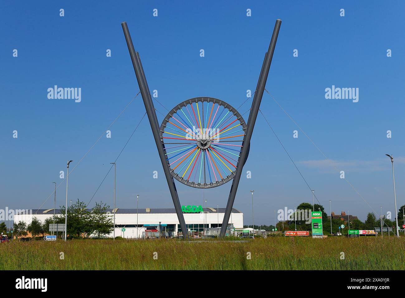 Glasshoughton Wheel Of Light near Castleford,West Yorkshire,UK Stock ...