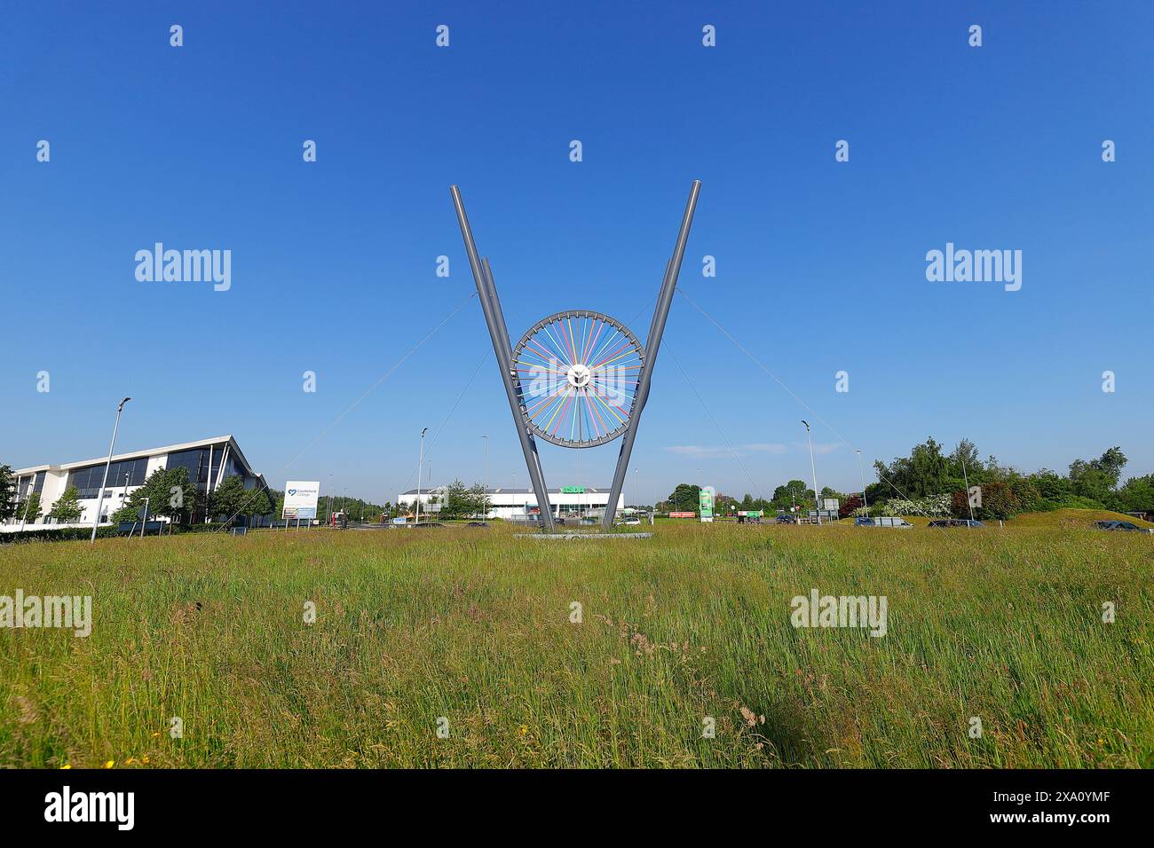 Glasshoughton Wheel Of Light near Castleford,West Yorkshire,UK Stock ...
