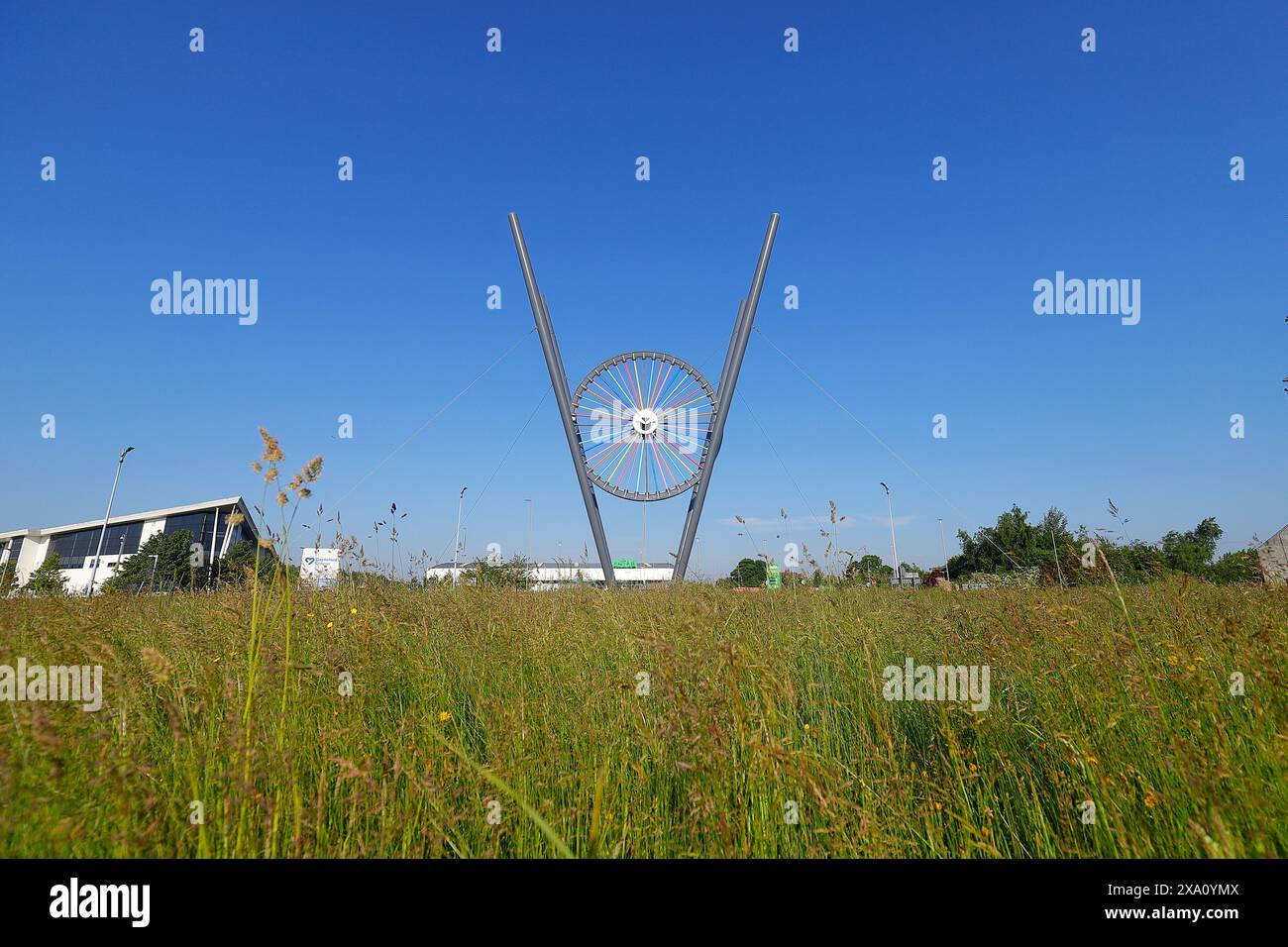 Glasshoughton Wheel Of Light near Castleford,West Yorkshire,UK Stock ...