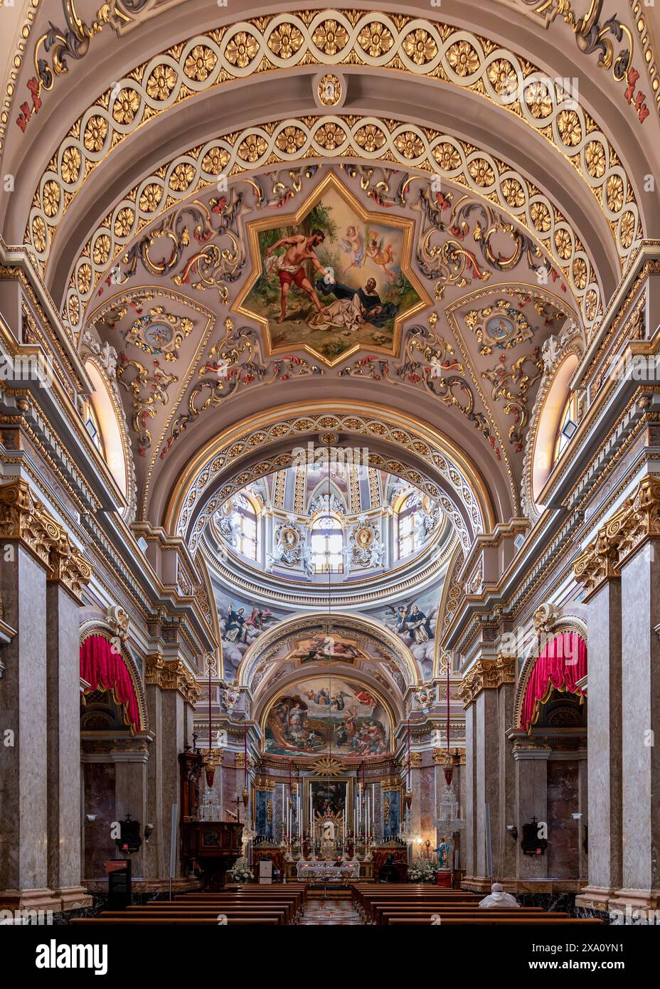 The Basilica of Saint Dominic and Porto Salvo. Historic church known ...