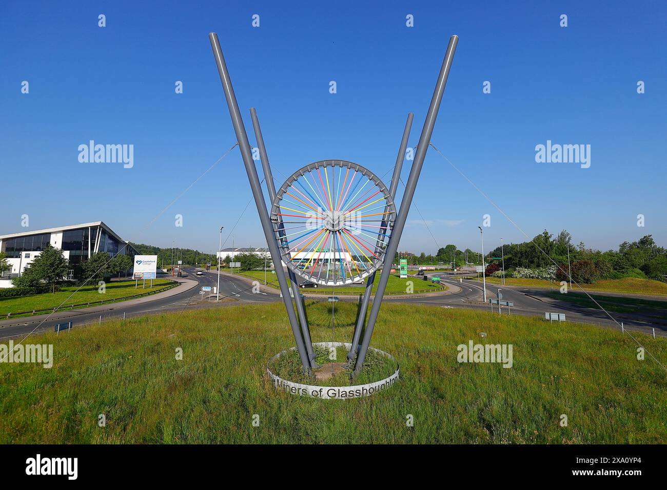 Glasshoughton Wheel Of Light near Castleford,West Yorkshire,UK Stock ...