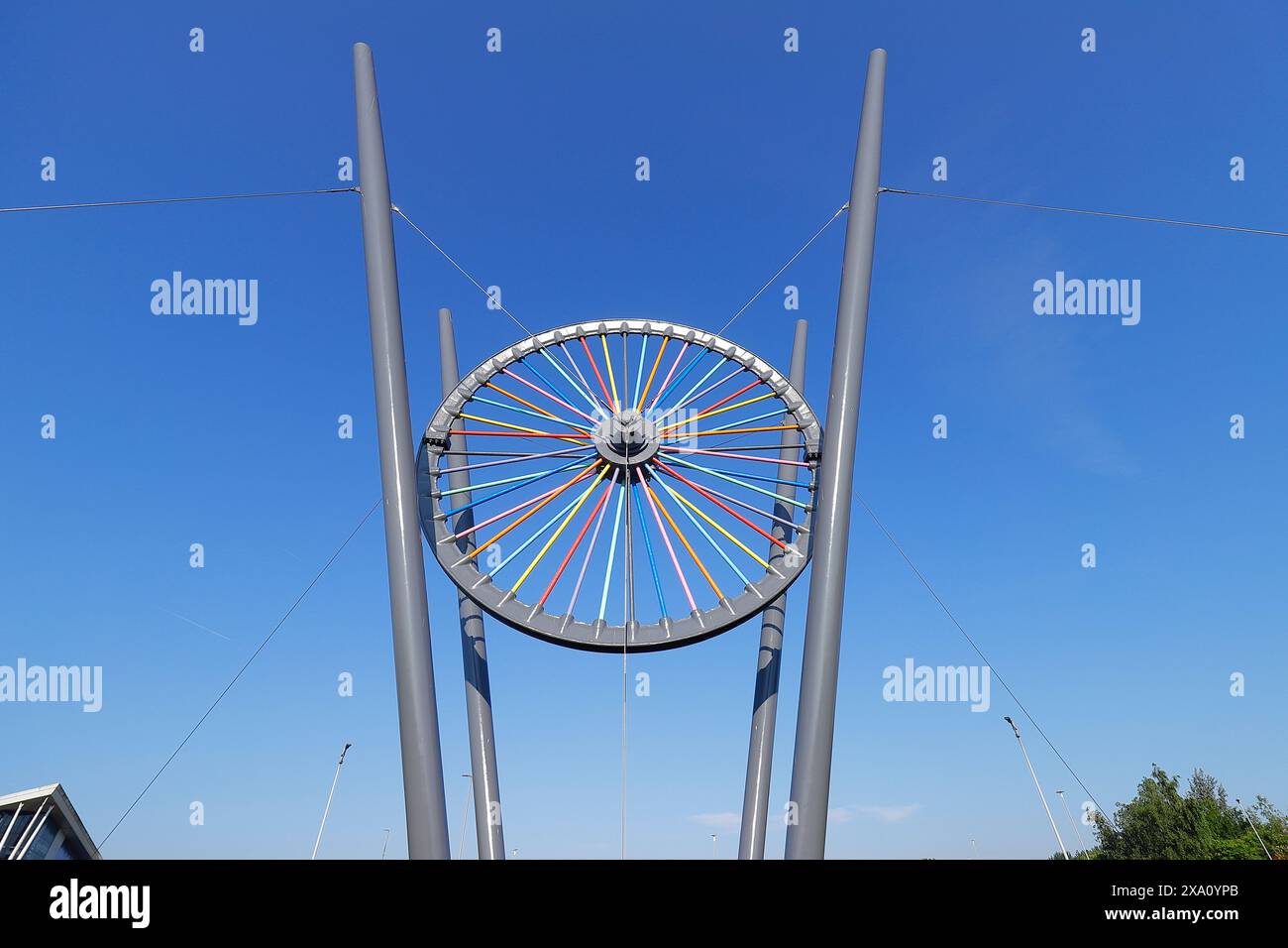 Glasshoughton Wheel Of Light near Castleford,West Yorkshire,UK Stock ...