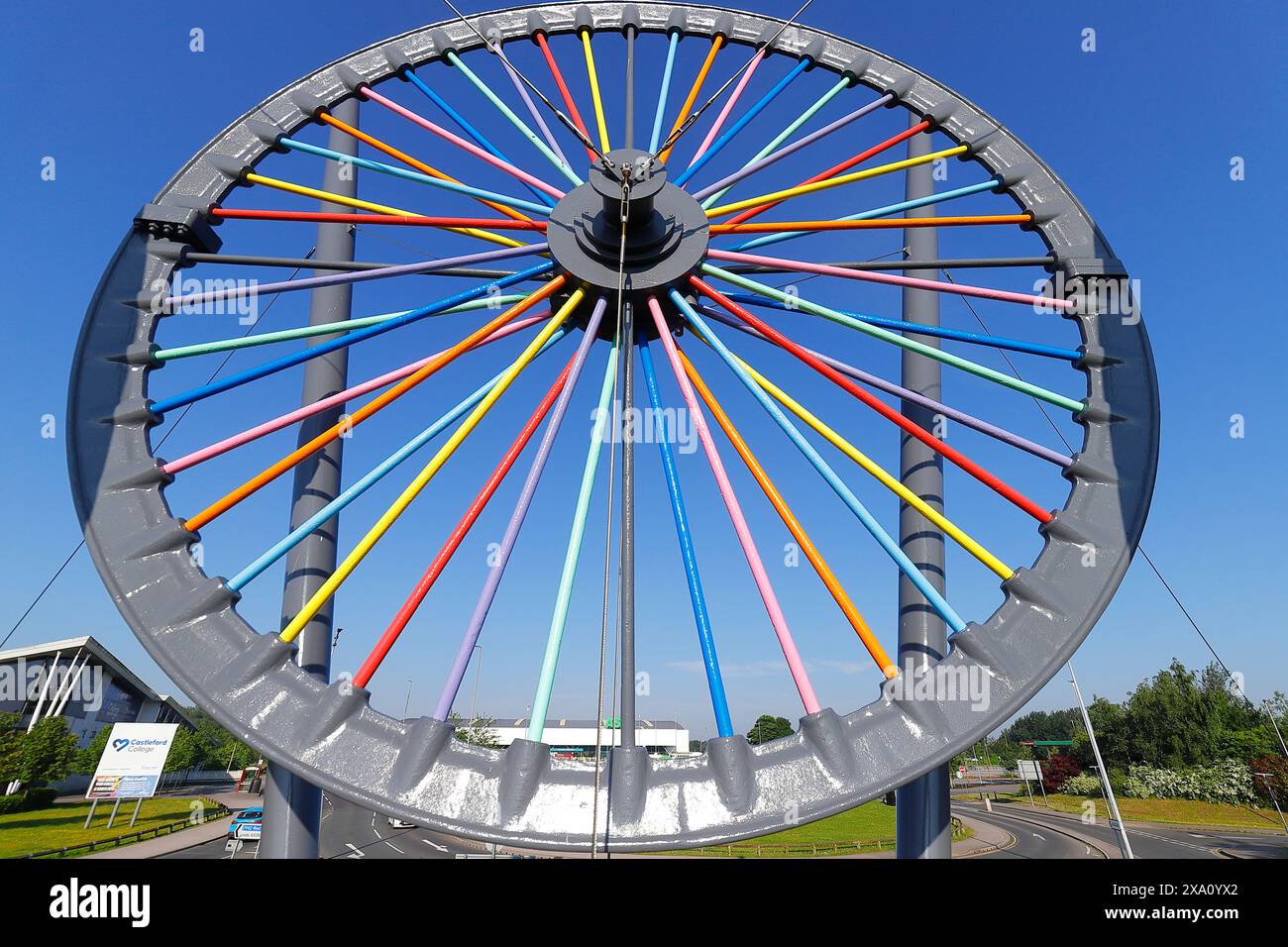 Glasshoughton Wheel Of Light near Castleford,West Yorkshire,UK Stock ...