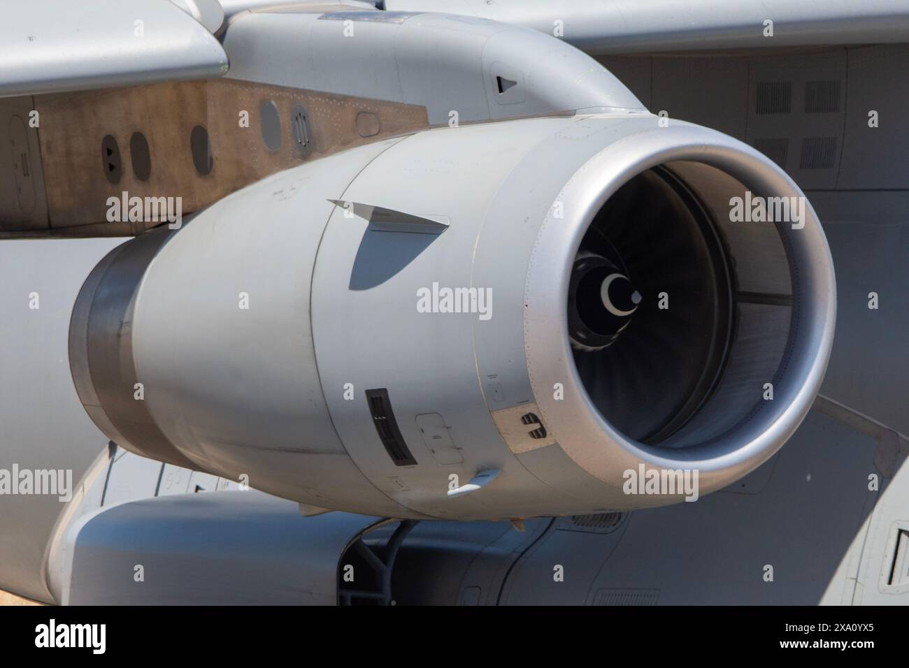 Transport aircraft turbofan jet Stock Photo - Alamy
