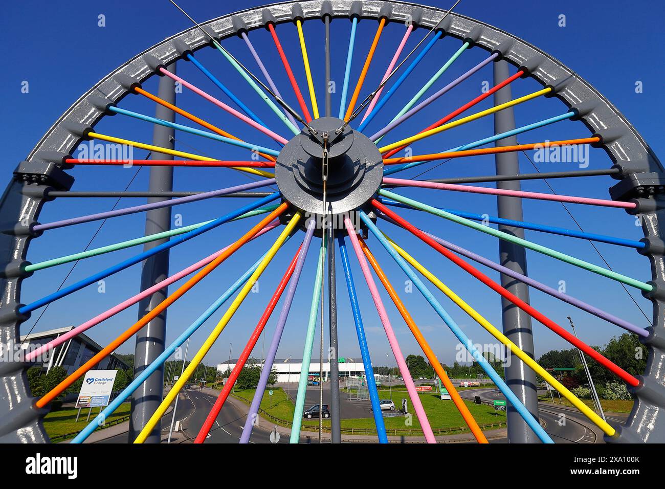 Glasshoughton Wheel Of Light near Castleford,West Yorkshire,UK Stock ...
