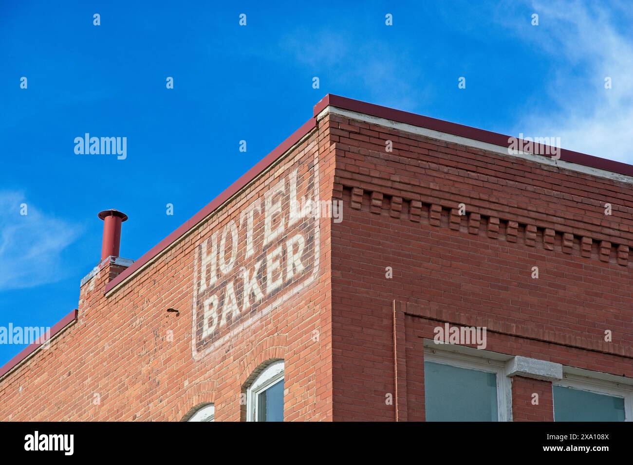 Decorative brick cornice on 1908-1913 Baker Hotel — Deming New Mexico ...