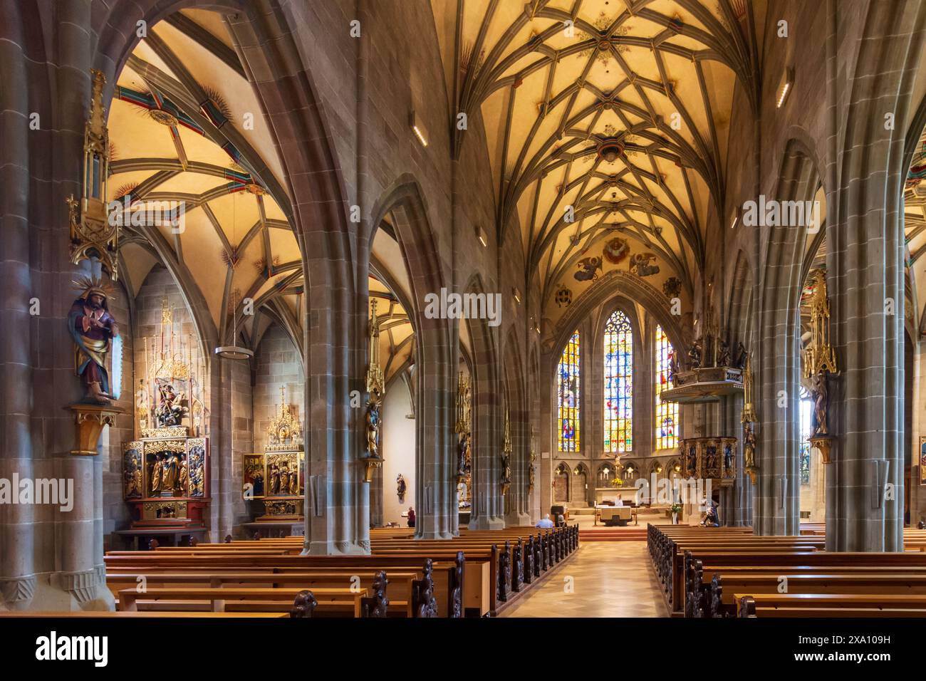 Rottweil: church Heilig-Kreuz-Münster (Holy Cross Cathedral) in Schwarzwald, Black Forest, Baden ...