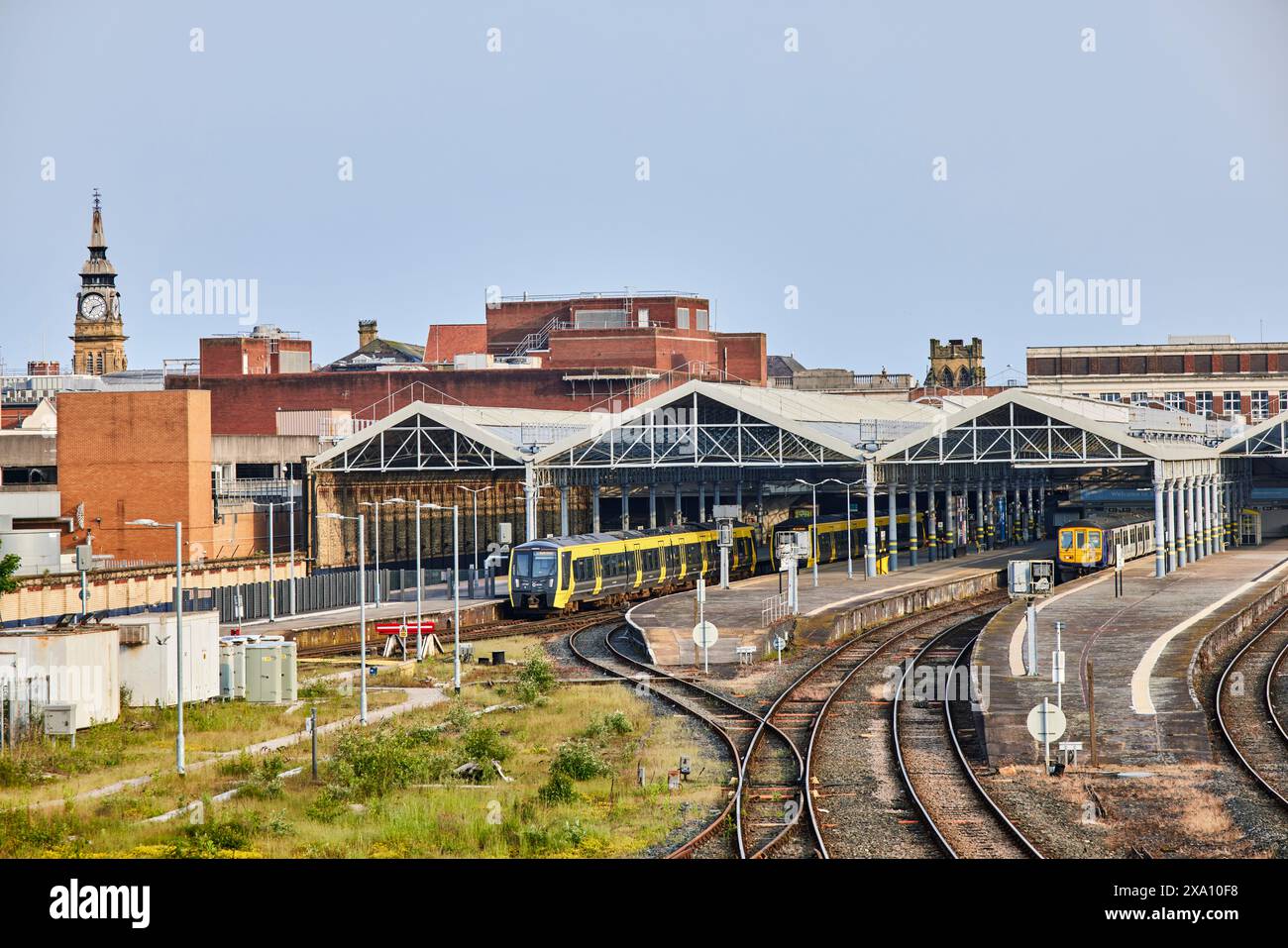 Southport, Sefton, Merseyside. Merseryrail trains at the station Stock ...