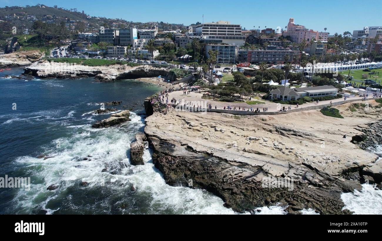 An aerial view of the La Jolla Cove, San Diego Stock Photo - Alamy