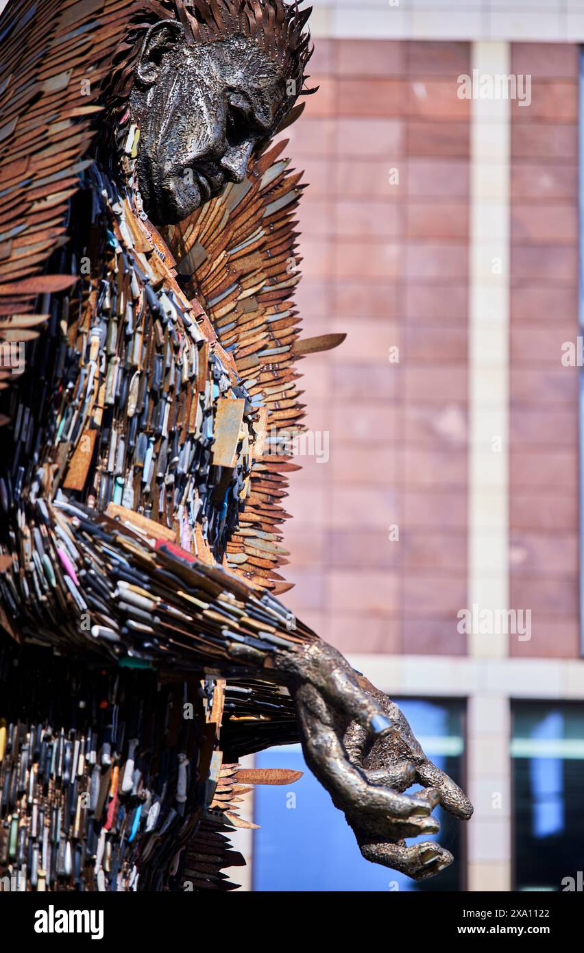 Sunderland, Tyne and Wear, Knife Angel contemporary sculpture formed of ...