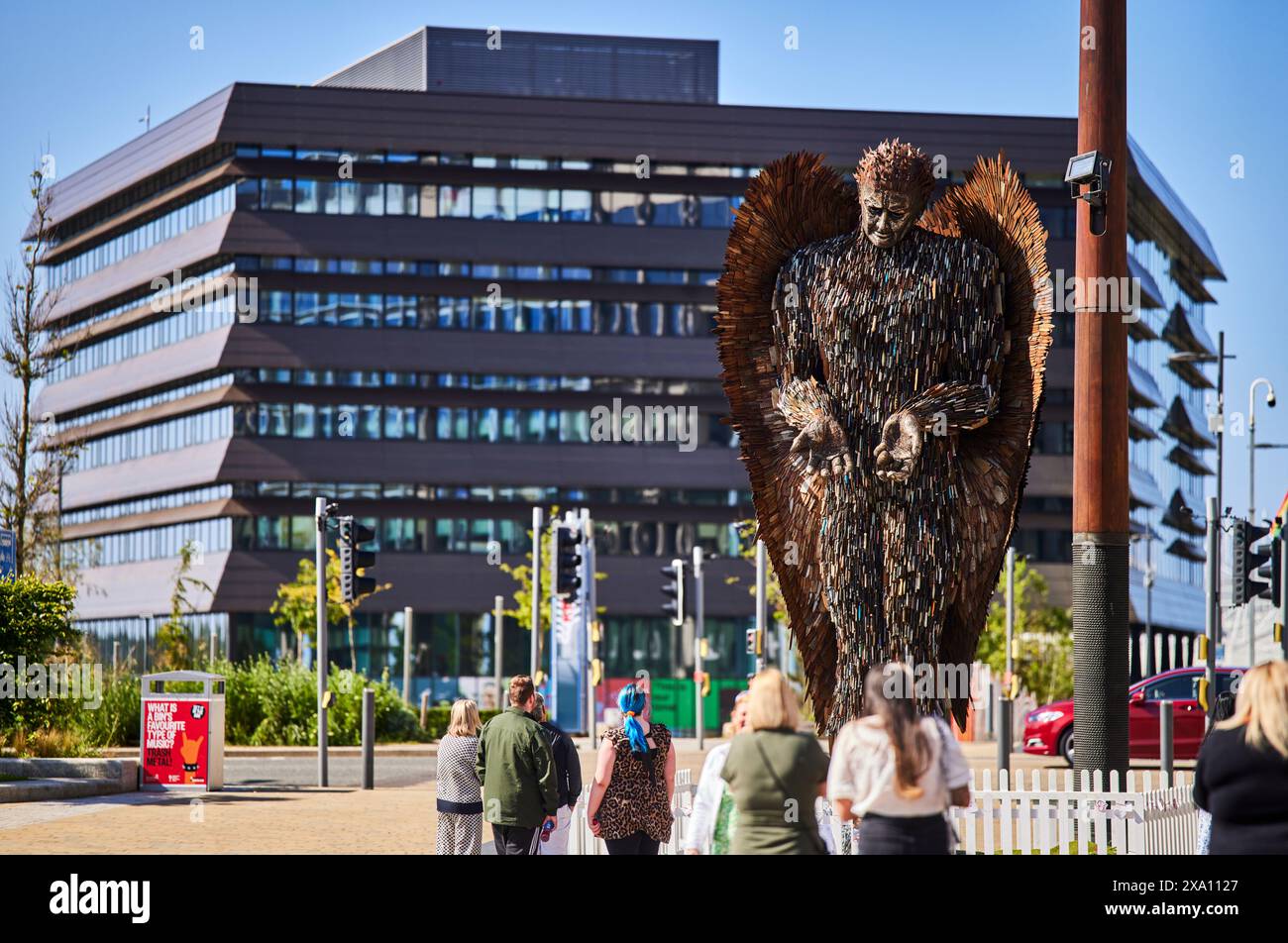 Sunderland, Tyne and Wear, Knife Angel contemporary sculpture formed of ...