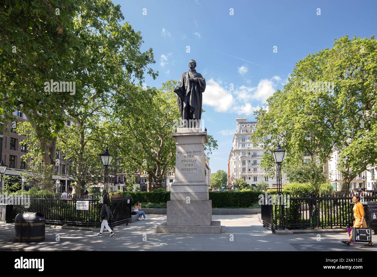 William Pitt the Younger statue in Hanover Square, London Stock Photo ...