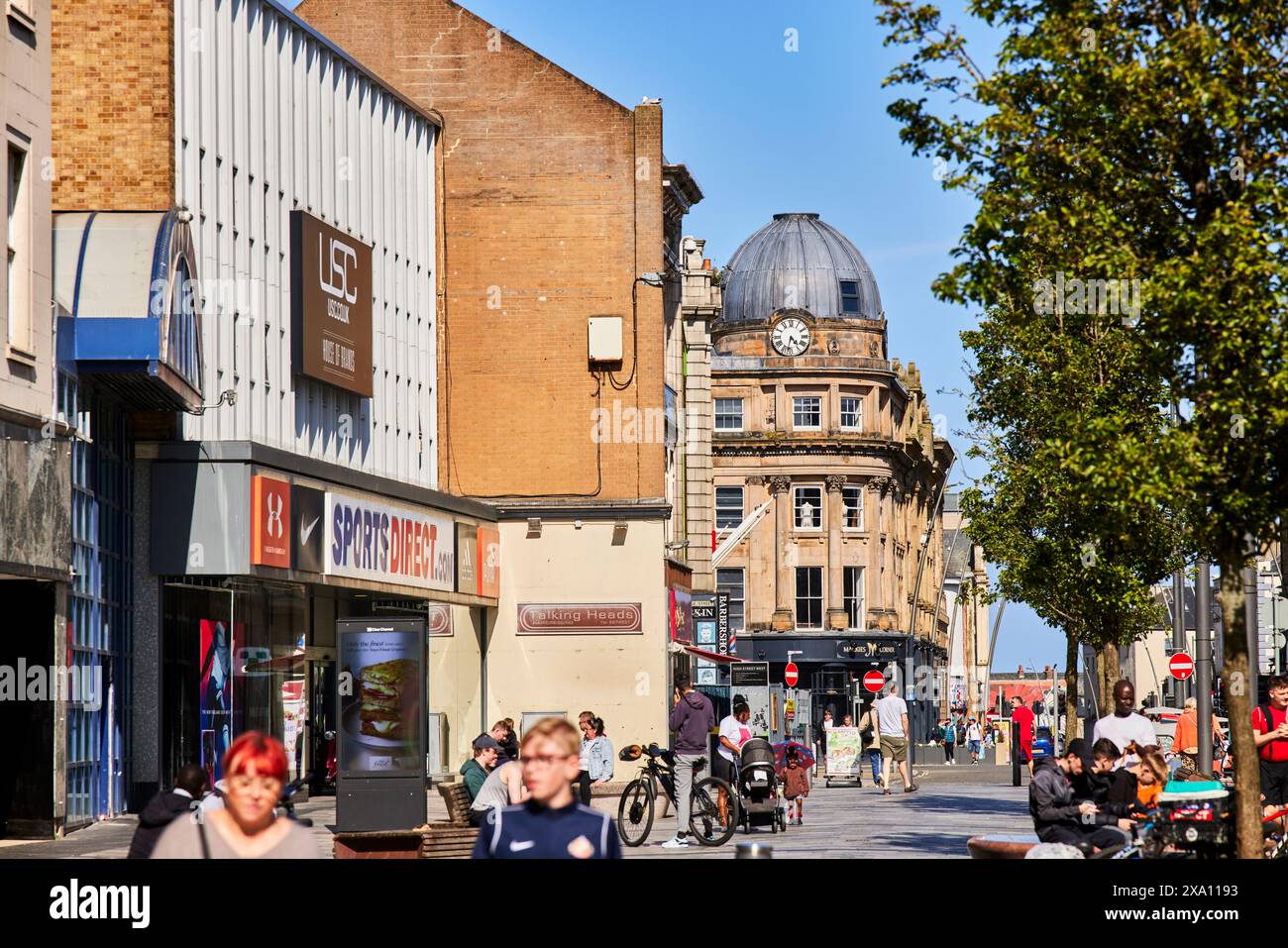 Sunderland, Tyne and Wear, High Street in the town centre Stock Photo ...