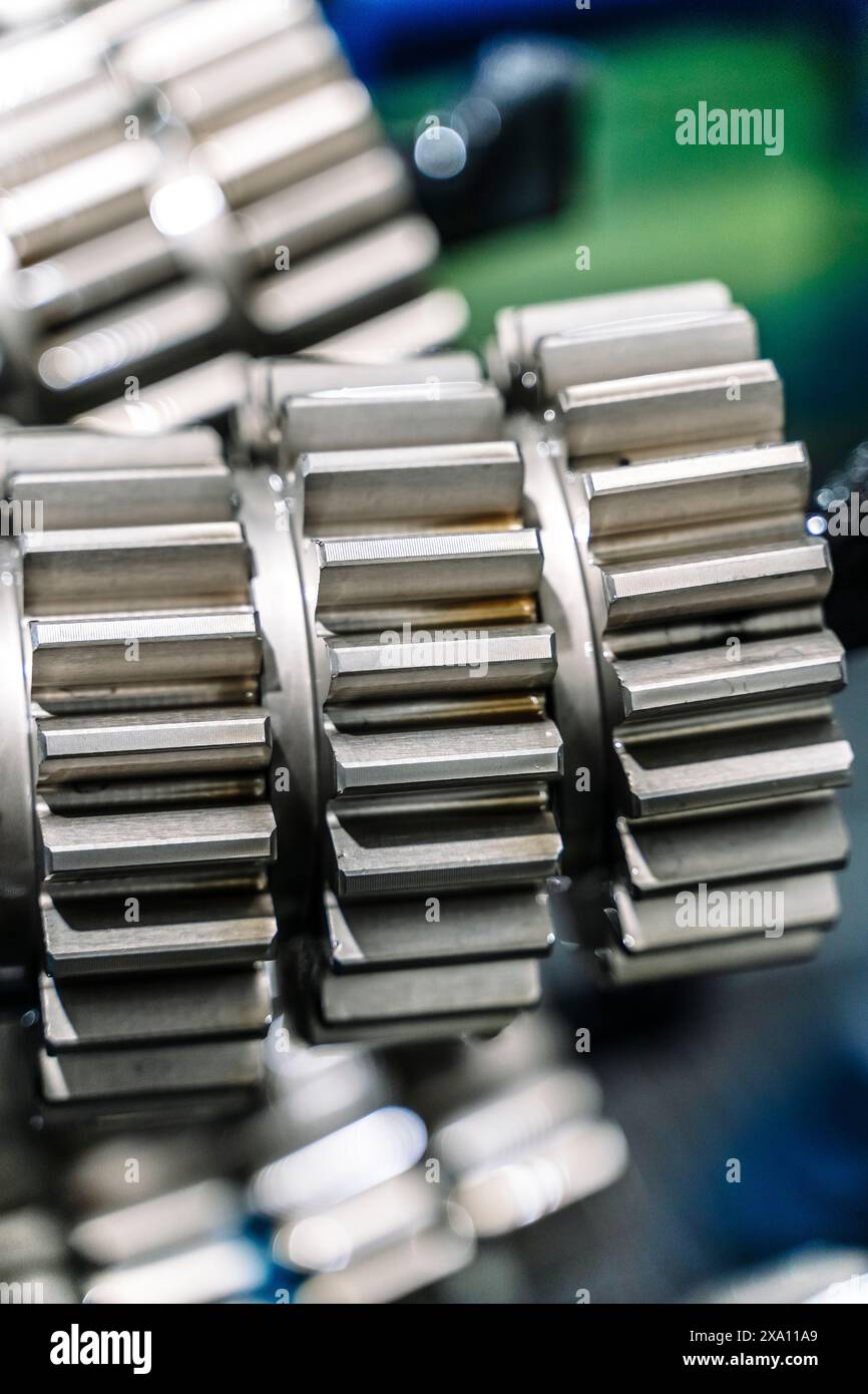 Production of gearbox gears. Metal gear part. High quality photo Stock ...