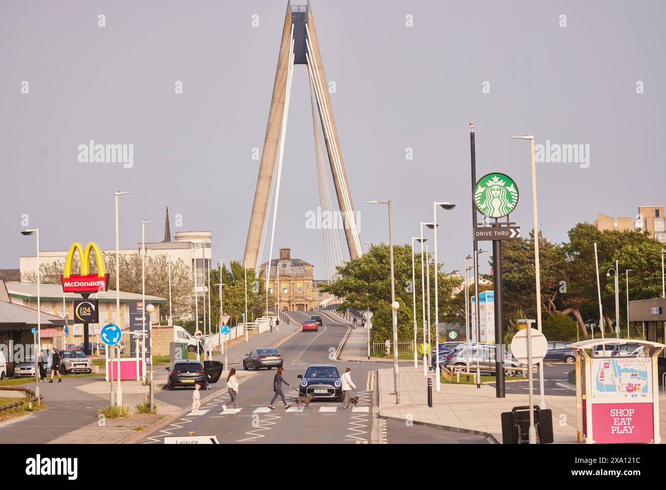 Southport, Sefton, Merseyside. Southport Marine Way Bridge Stock Photo ...