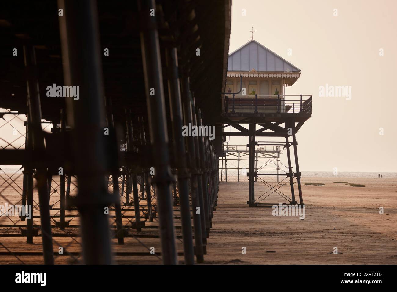 Southport, Sefton, Merseyside. Southport pier and sand beach Stock ...