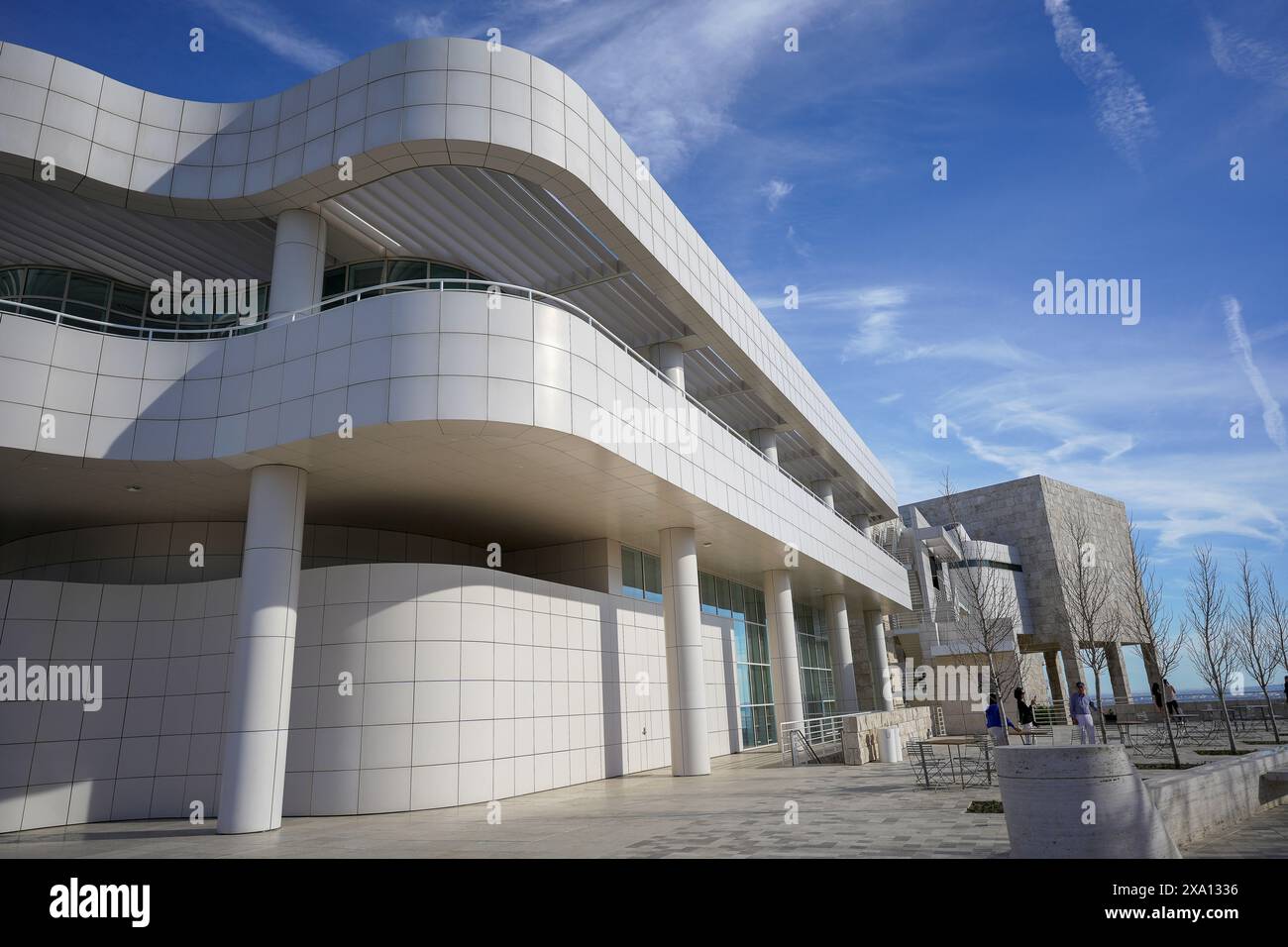 A towering skyscraper with a circular observation deck Stock Photo - Alamy