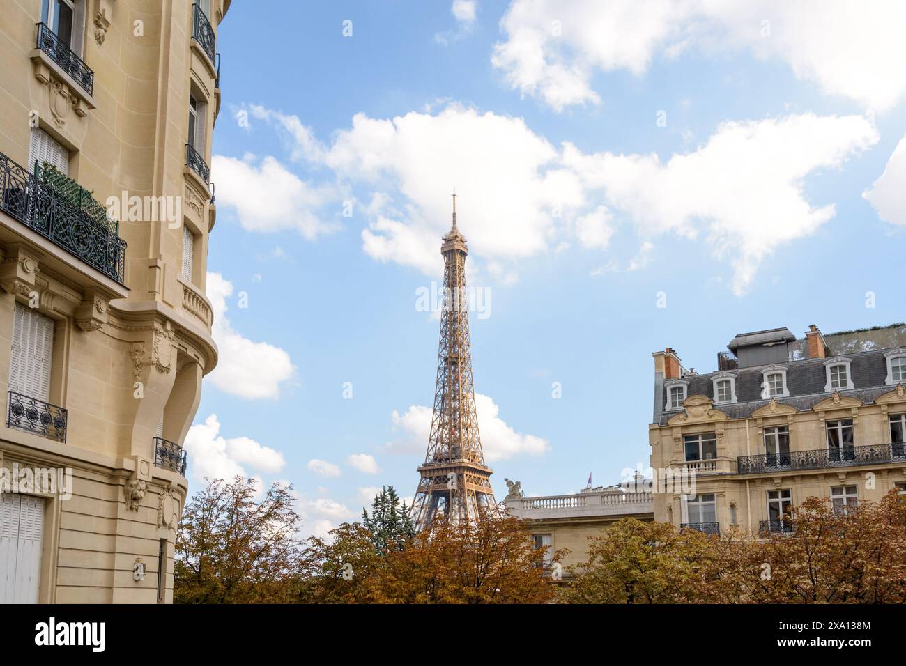 A beautiful landscape of the iconic Eiffel Tower in Paris, France Stock ...