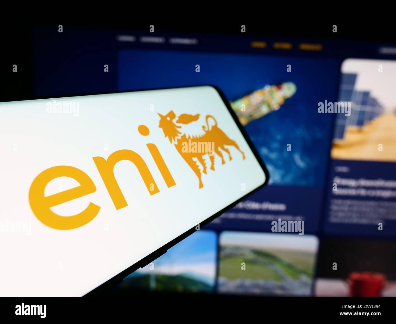 Logo italian eni energy company hi-res stock photography and images - Alamy