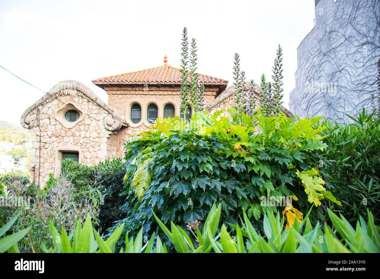 Beautiful sunset hour view in El Papiol, Spain, streets,nature and ...