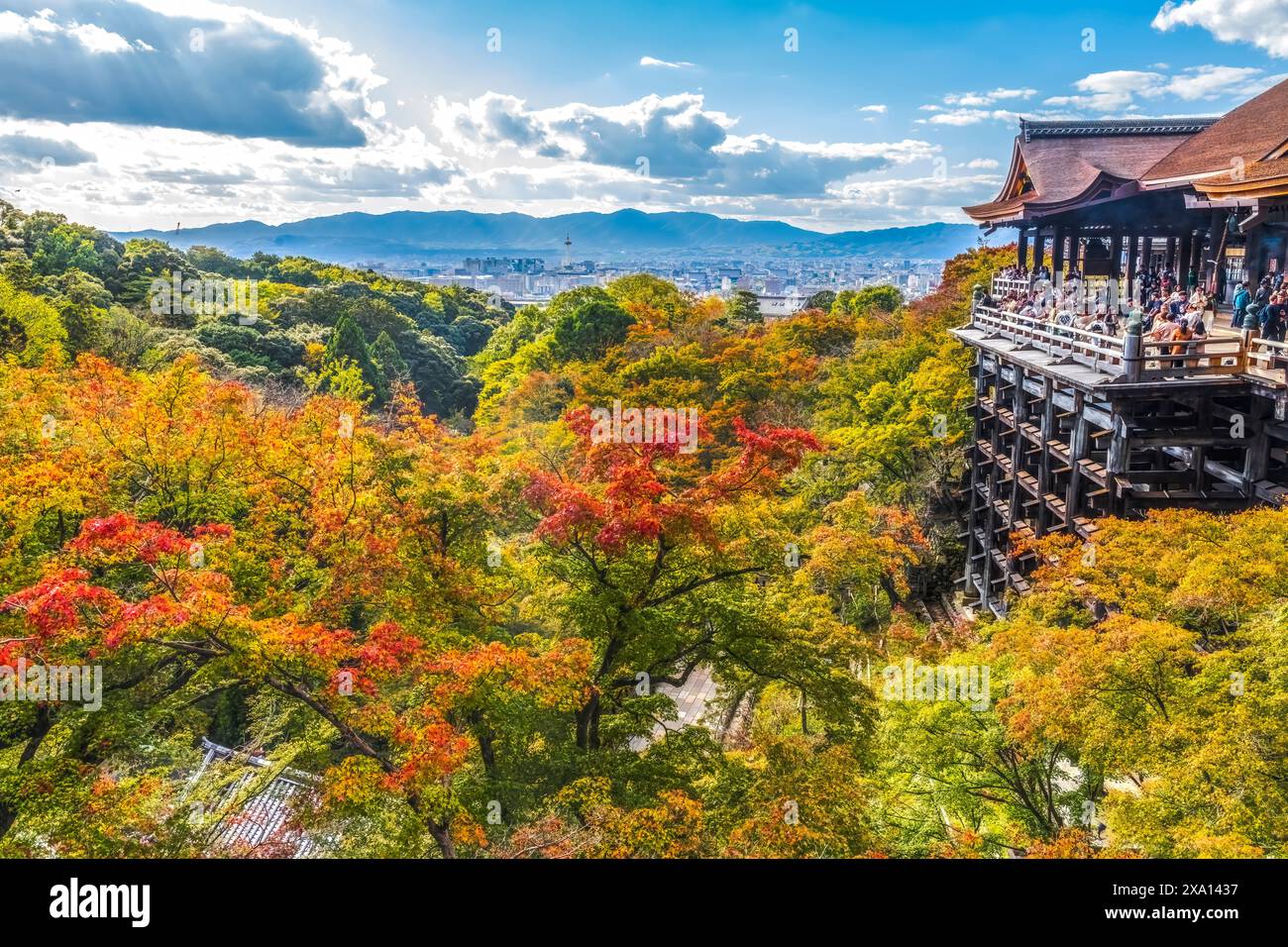 Colorful Japanese Tourists Kiyomizu Buddhist Temple Kyoto Japan. Temple ...