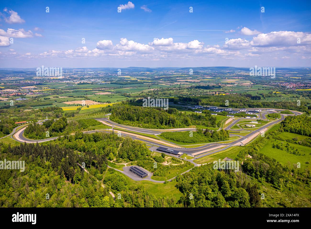 Aerial view, Bilster Berg race track, test track and presentation track ...