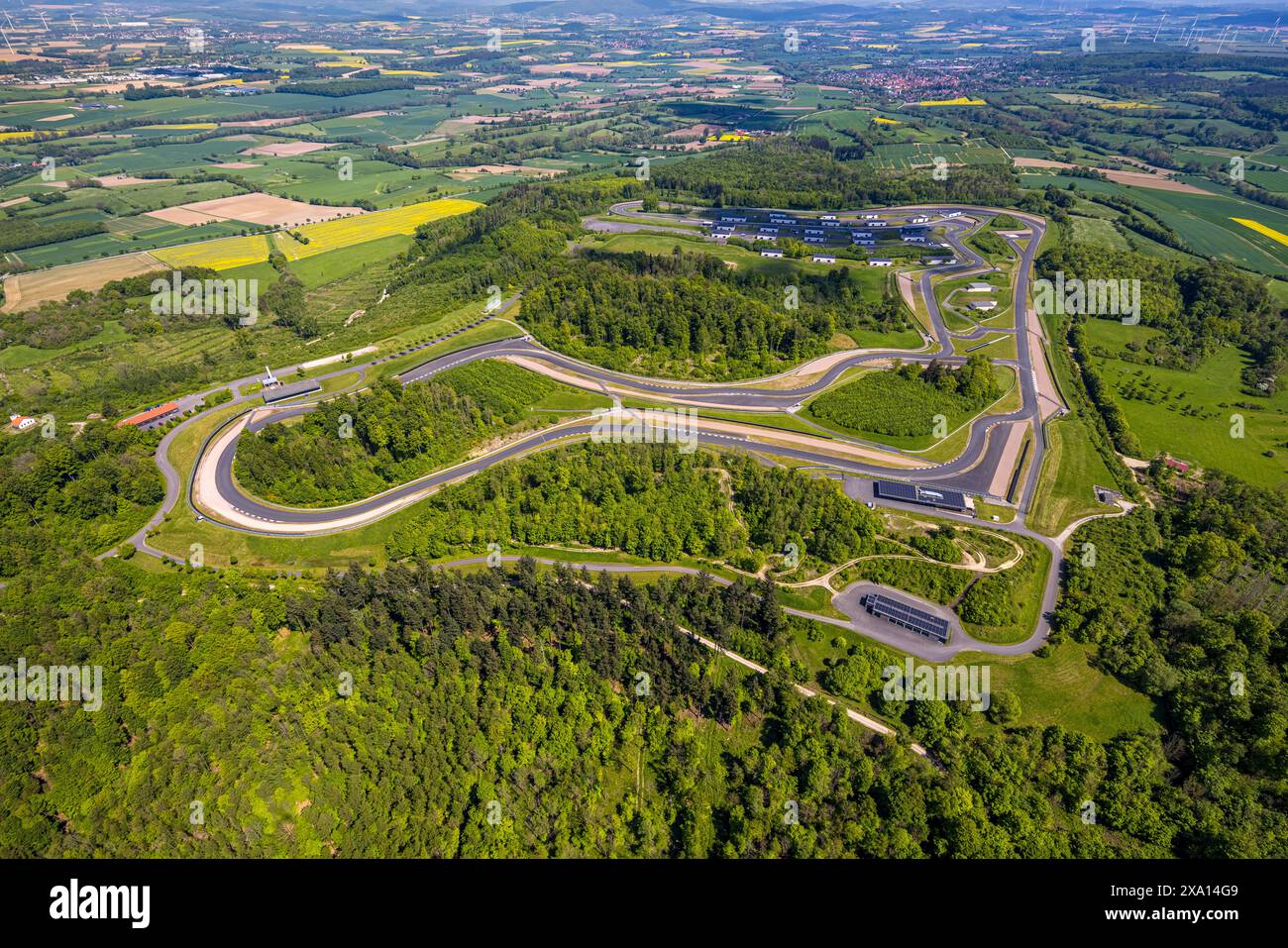 Aerial view, Bilster Berg race track, test track and presentation track ...