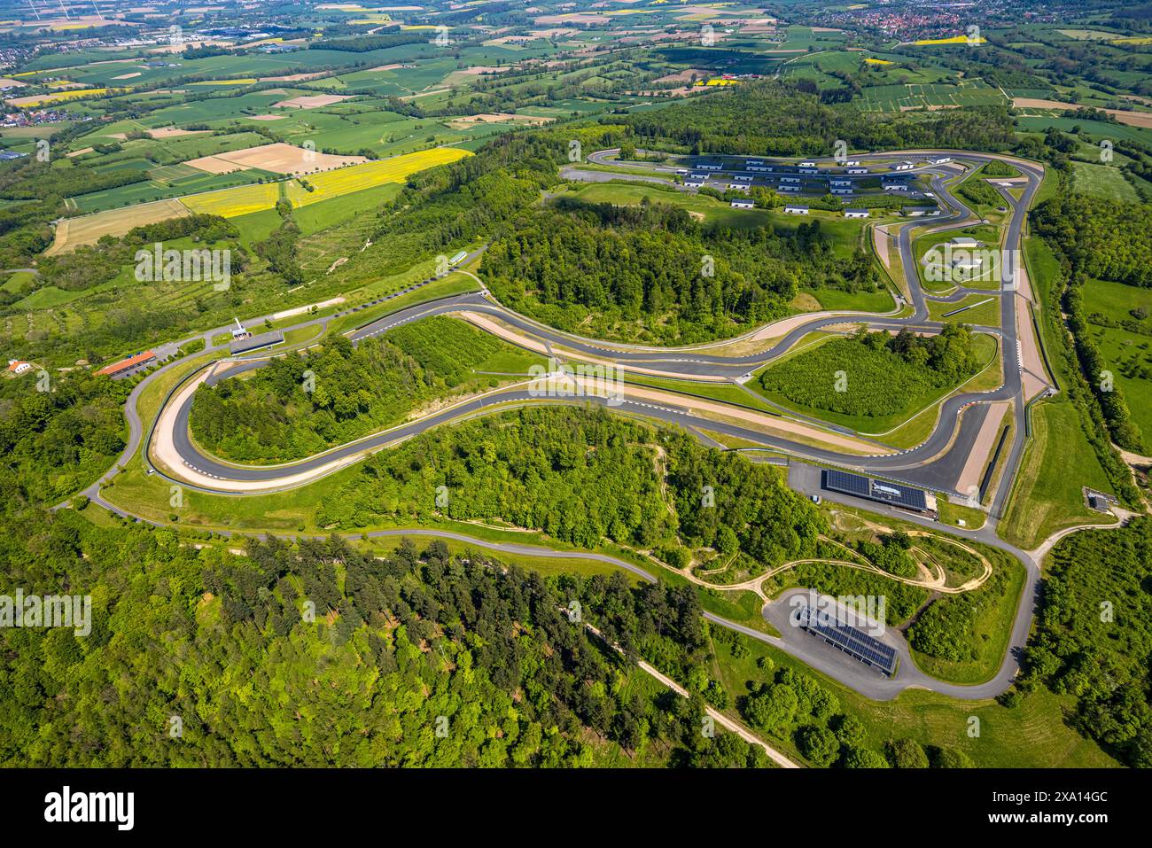 Aerial view, Bilster Berg race track, test track and presentation track ...