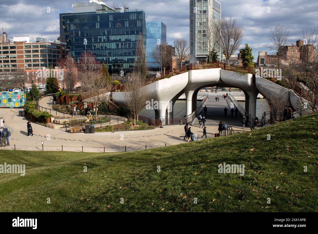 Large white tunnel atop hill, minimalist design Stock Photo - Alamy