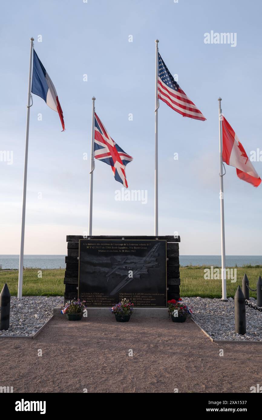 Flags from the allies fly over normandy in honour of the fallen during ...