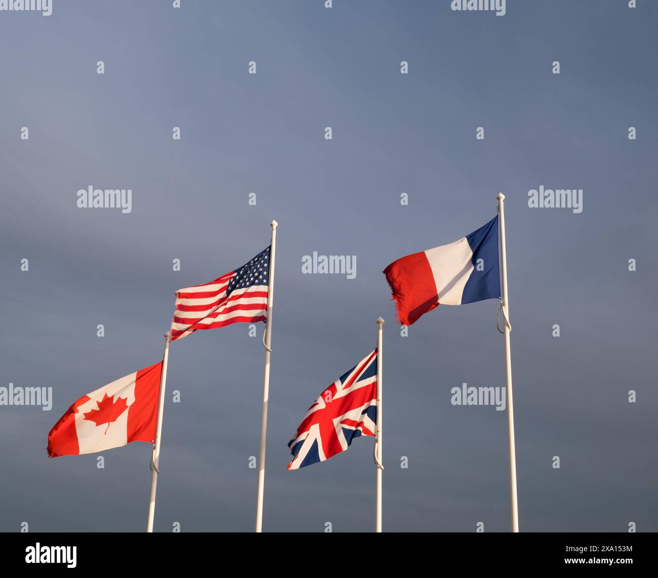 Flags over Normandy as the D-Day anniversary approaches Stock Photo - Alamy