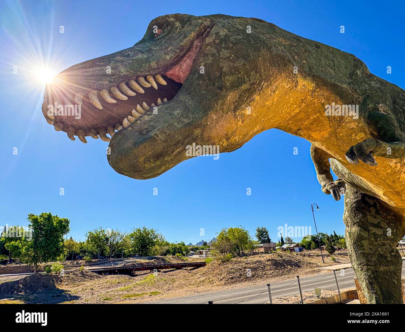 Tiranosaurio rex Dinosaurio, A Tyrannosaurus rex dinosaur sculpture in ...