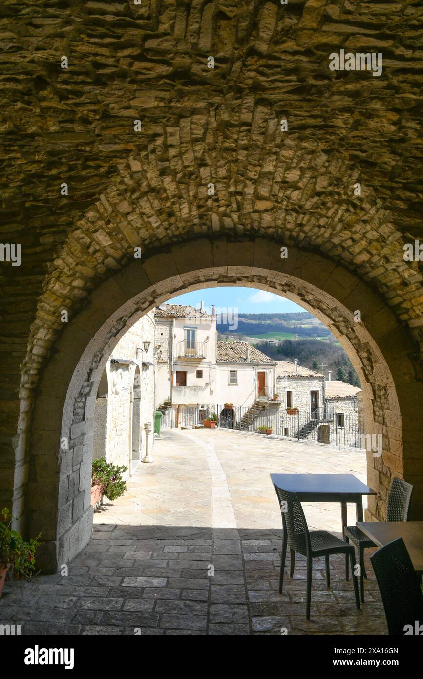 A scenic view of village Roseto Valfortore, Puglia, Italy Stock Photo ...