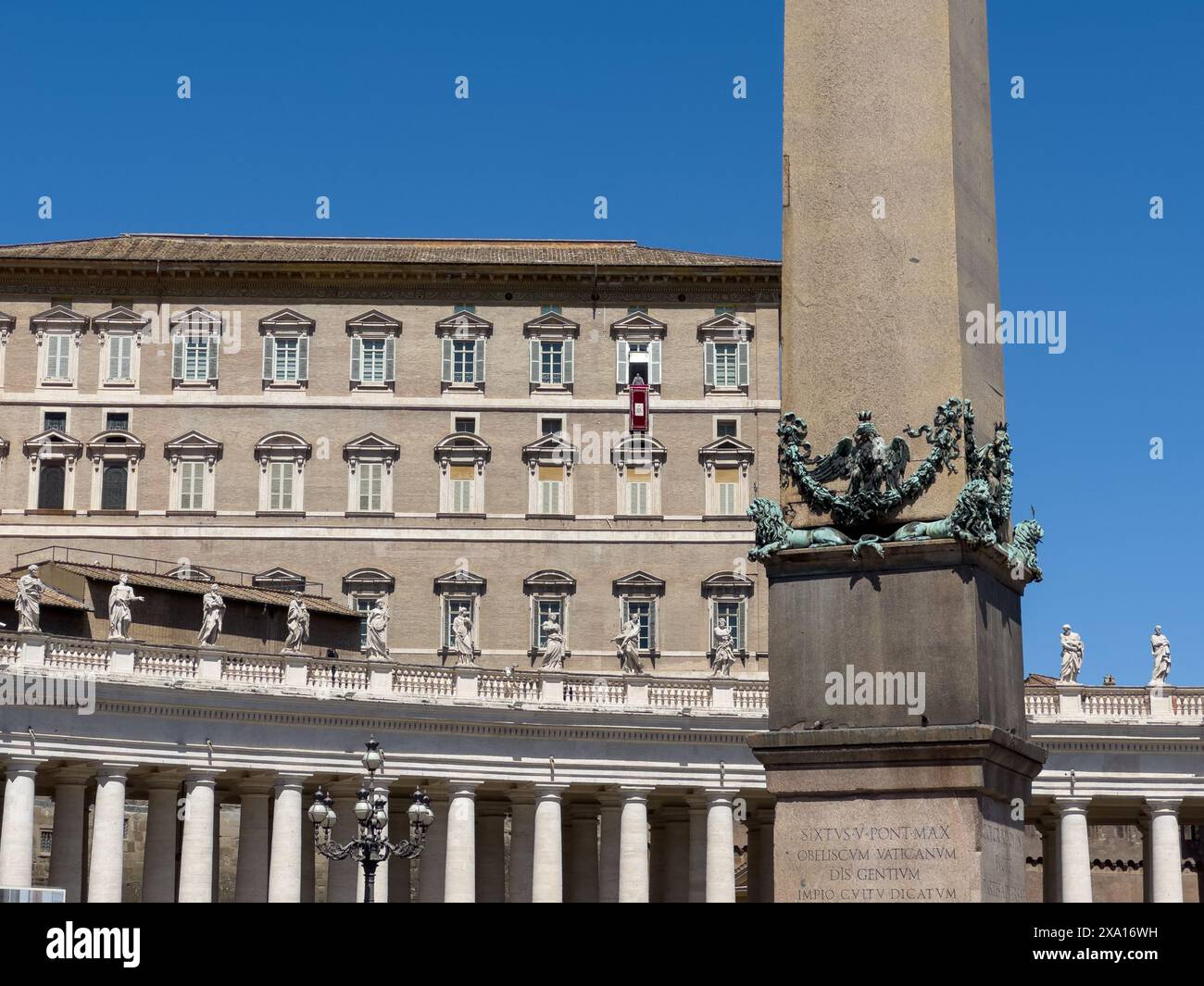 The Pope Francis I (Jorge Mario Bergoglio) giving Sunday blessing from ...