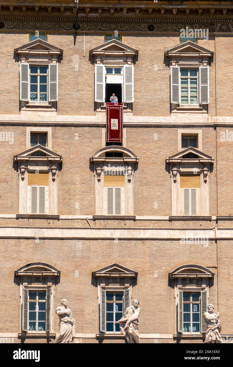 The Pope Francis I (Jorge Mario Bergoglio) giving Sunday blessing from ...