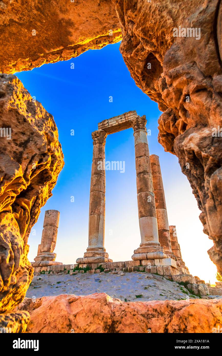Amman, Jordan: Temple of Hercules, Amman Citadel or Jabal al-Qal'a in ...